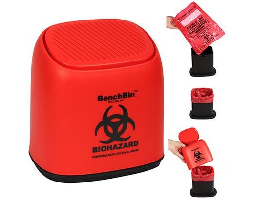 Benchtop Biohazard Bin | MTC Bio- MG Scientific