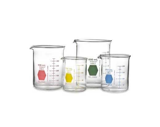 Low Form Beaker with Colored Marking Spots | Kimble- MG Scientific