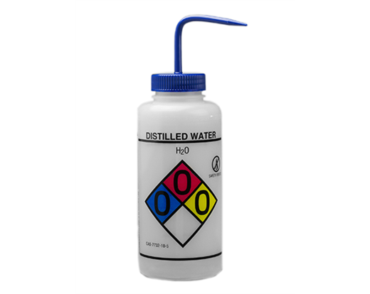 GHS Label Distilled Water Wash Bottles | Bel-Art- MG Scientific
