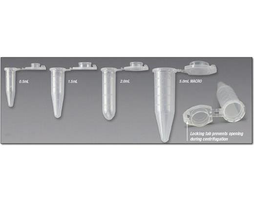 Graduated Locking MicroCentrifuge Tubes | Globe- MG Scientific