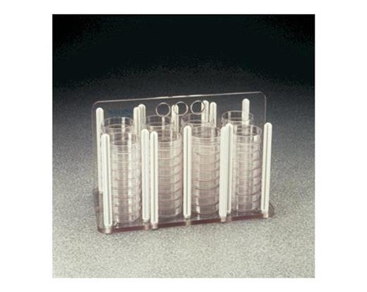 Petri Dish Rack with polycarbonate posts | Nalgene- MG Scientific