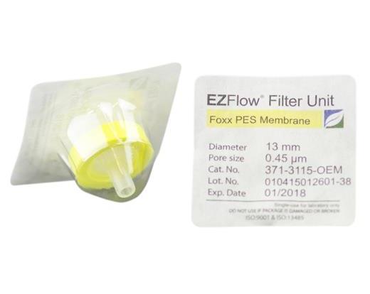 EZFlow PES Syringe Filter | FOXX Life Sciences- MG Scientific EZFlow PES Syringe Filter | FOXX Life Sciences- MG Scientific