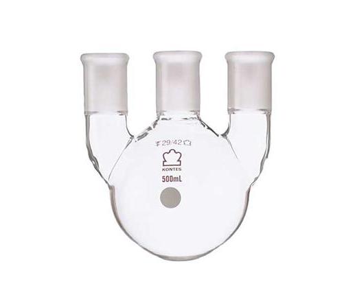 Flask, Distilling, Three Vertical Neck Round Bottom Flask, Kimble