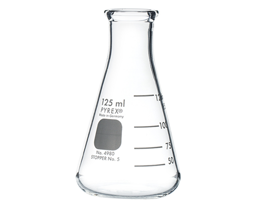 Pyrex Narrow Mouth Erlenmeyer Flasks with Heavy Duty Rim | Corning- MG ...