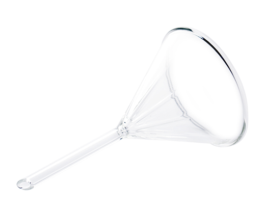 Pyrex Fluted 60 degree Short Stem Funnels | Corning- MG Scientific