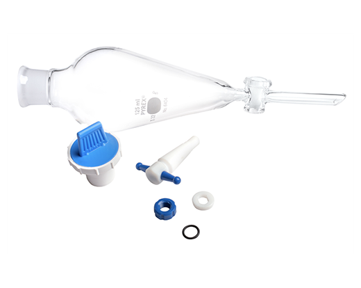 Pyrex Pear Shaped Squibb Separatory Funnels | Corning- MG Scientific