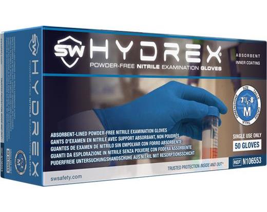 Hydrex DriTek Nitrile Exam Gloves | SW Safety- MG Scientific