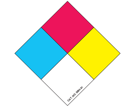 Chemical Hazard Diamond Identification Label | Shamrock- MG Scientific