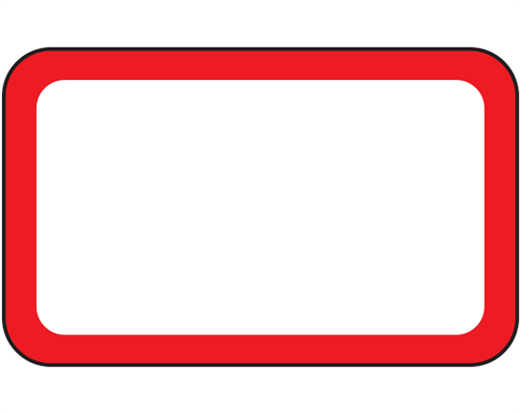 Red Border Pre-cut Labels | Shamrock- MG Scientific