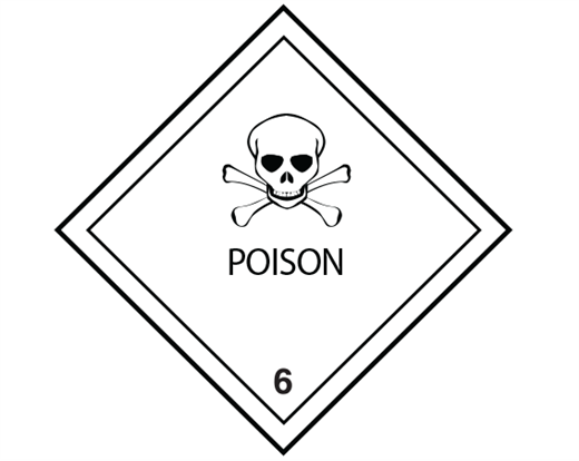 D.O.T Poison Warning Labels | Shamrock- MG Scientific