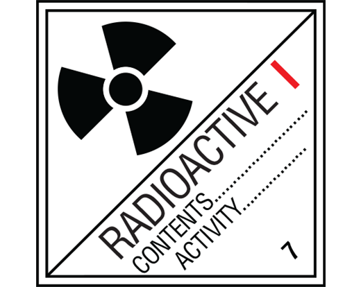 Radioactive 1 / 7 Warning Labels | Shamrock- MG Scientific