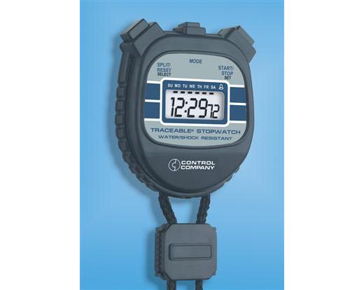 Stopwatch, Water-/Shock-Resistant, Traceable®