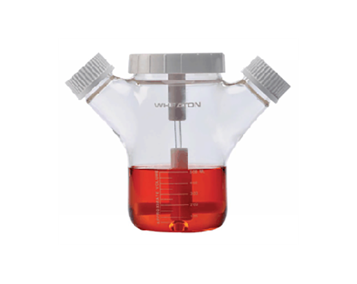 Celstir Complete Flask with 2 Sidearms | DWK-Wheaton- MG Scientific