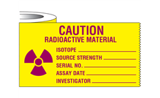 Warning Tape, Radioactive Materials | Shamrock- MG Scientific