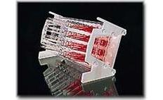 5935 white and clear polycarbonate Slant Racks | Nalgene- MG Scientific